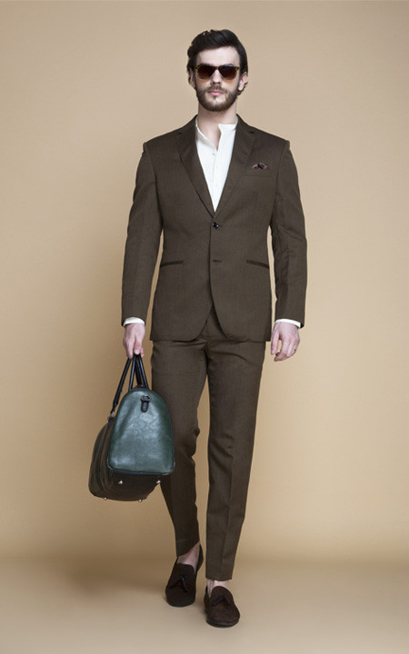 Siena Coffee Brown Linen Suit | Sustainable Custom Menswear by A.I.
