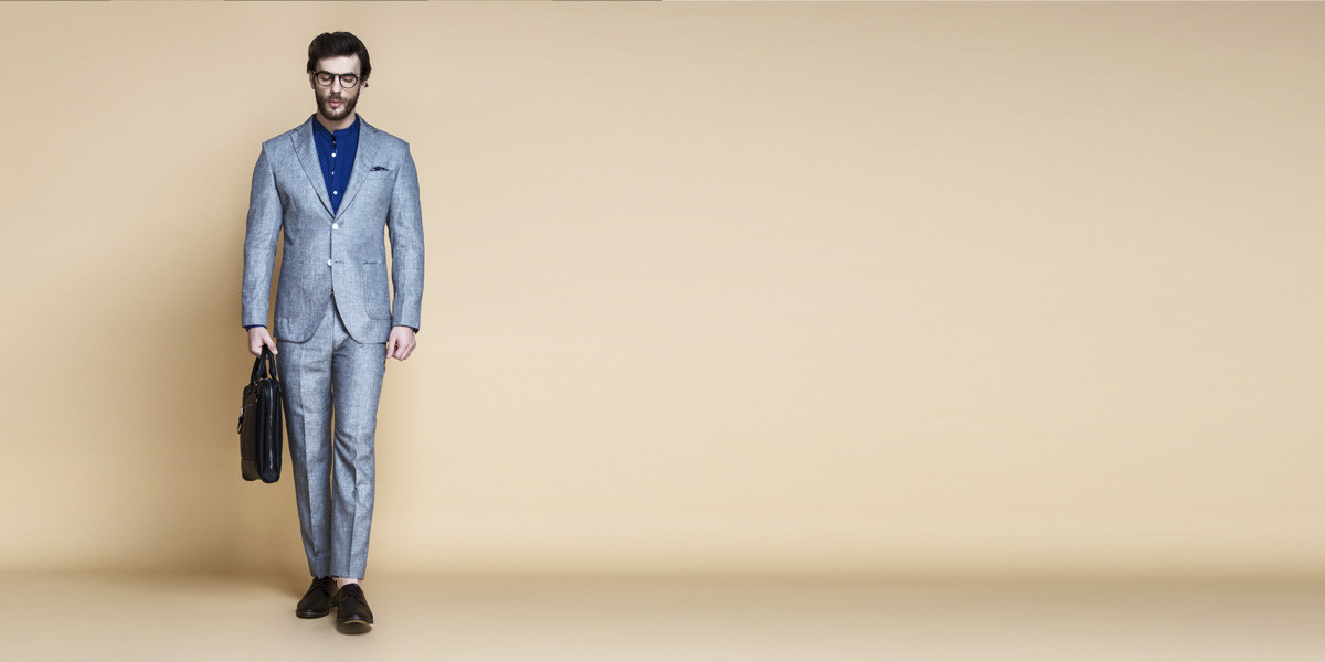 Viennese Grey Linen Suit | Sustainable Custom Menswear by A.I.